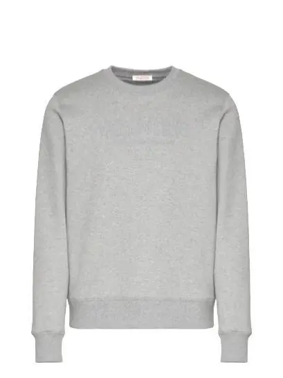 Valentino Garavani Crewneck Straight Hem Sweatshirt - Gray