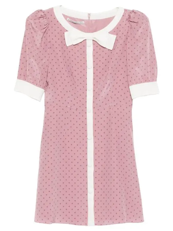 Alessandra Rich Polka Dot Mini Dress - Pink