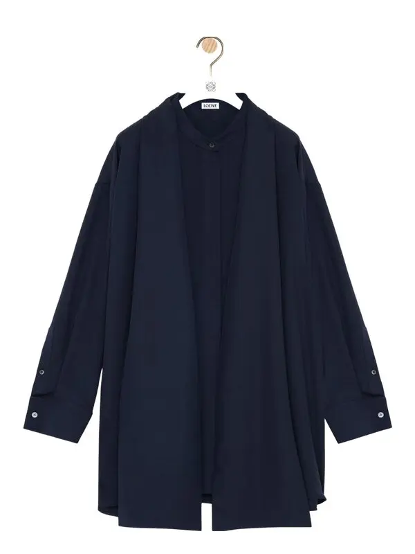 Loewe Shirt With Detachable Scarf - Navy Blue