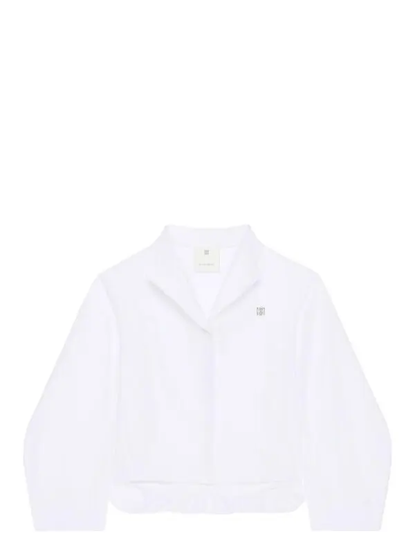 Givenchy Logo Plaque Collared Shirt - White