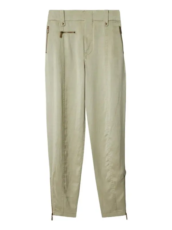 Burberry Tailored Trousers With Metallic Embroidered Crest - Skylark