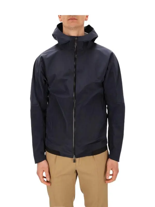 Herno Hooded Zip-up Long Sleeve Casual Jacket - Black