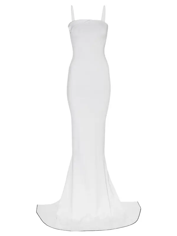 Jacquemus Mermaid Hem Dress - White