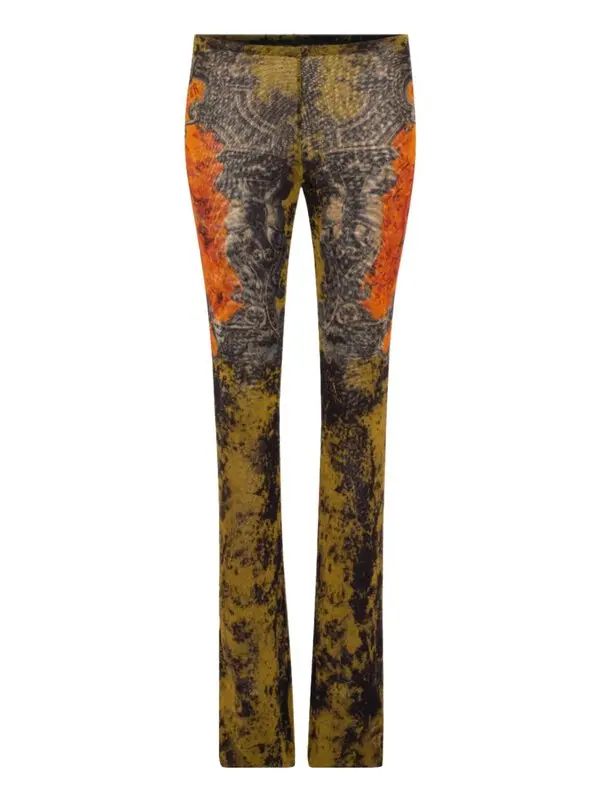 JEAN PAUL GAULTIER Médaillon" Stretch Pants - Brown