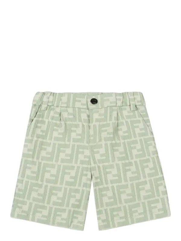 Fendi All-over Ff Monogram Shorts - Green