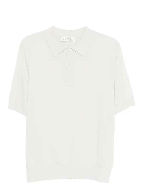 Studio Nicholson Short-sleeved Polo Shirt - White