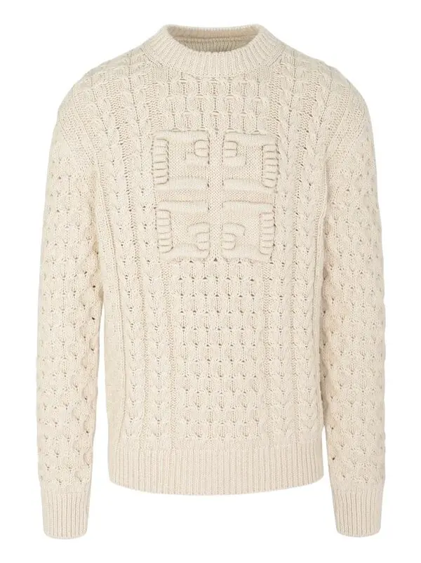 Givenchy 4g Cable Knit Jumper - Nude