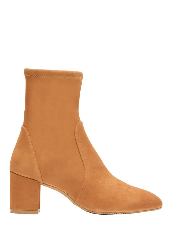 STUART WEITZMAN Yuliana Block Heeled Sock Boots - Hazel