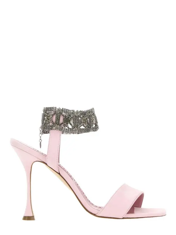 Manolo Blahnik Lierasan Embellished Sandals - Pink