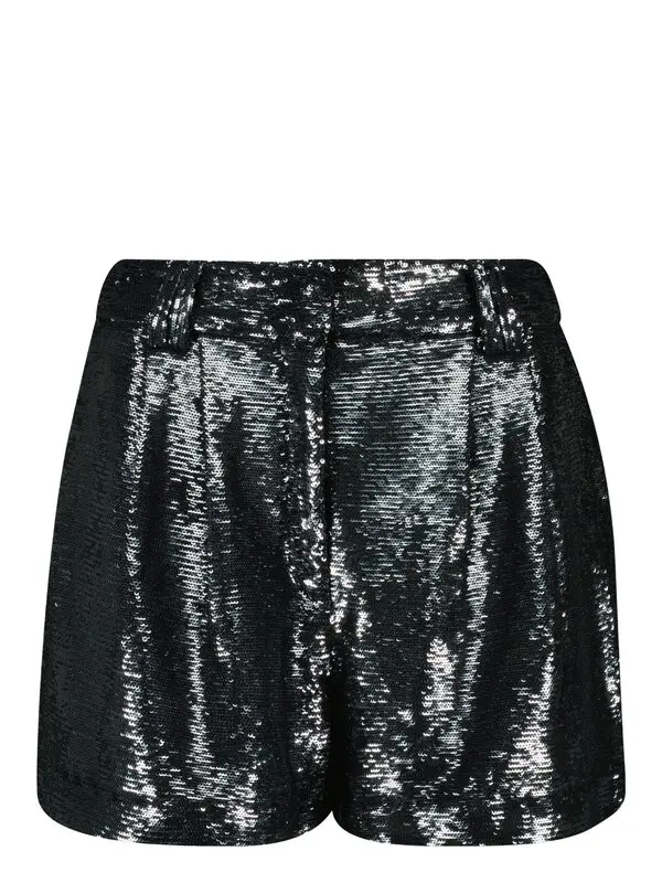 IRO PARIS Sequined High Waist Shorts - Black