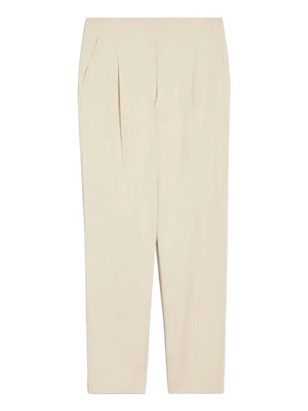 Max Mara Logo Patch Straight Leg Pants - Nude