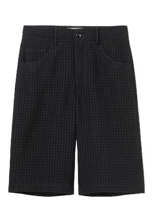 Séfr Textured Cutout Shorts - Black