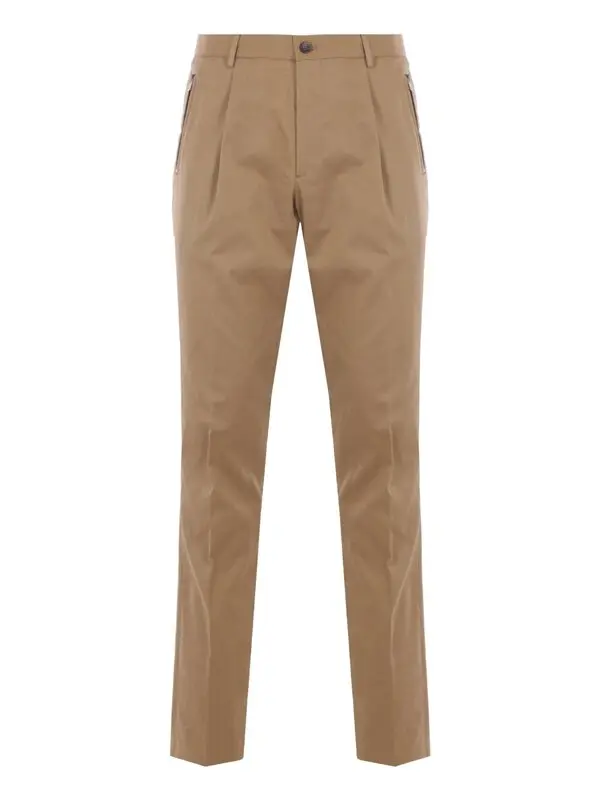 Etro Stretch Gabardine Trousers - Brown