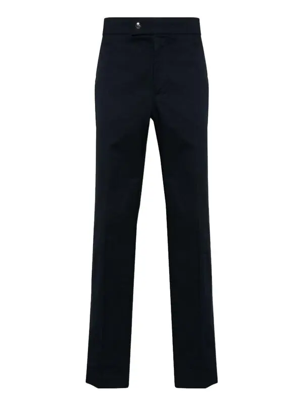 Moncler Button Detailed Straight-leg Trousers - Dark Blue