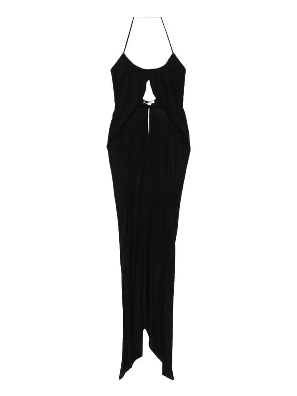 Alaïa Backless Top With Front Cutouts And Asymmetric Hem - Black