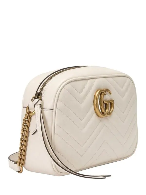 Gucci Small Matelassé Crossbody Bag - White