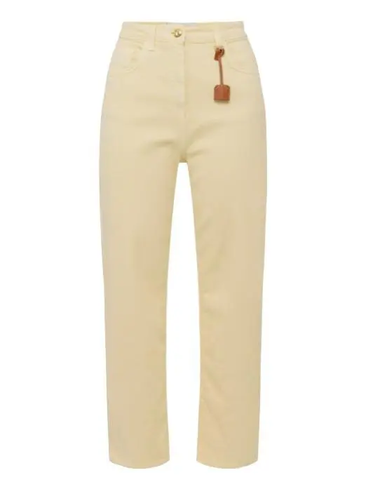 Elisabetta Franchi Logoed Charm Dyed Jeans - Lemonade