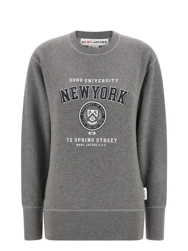 A.p.c. X Marc Jacobs Graphic Crewneck Sweatshirt - Grey