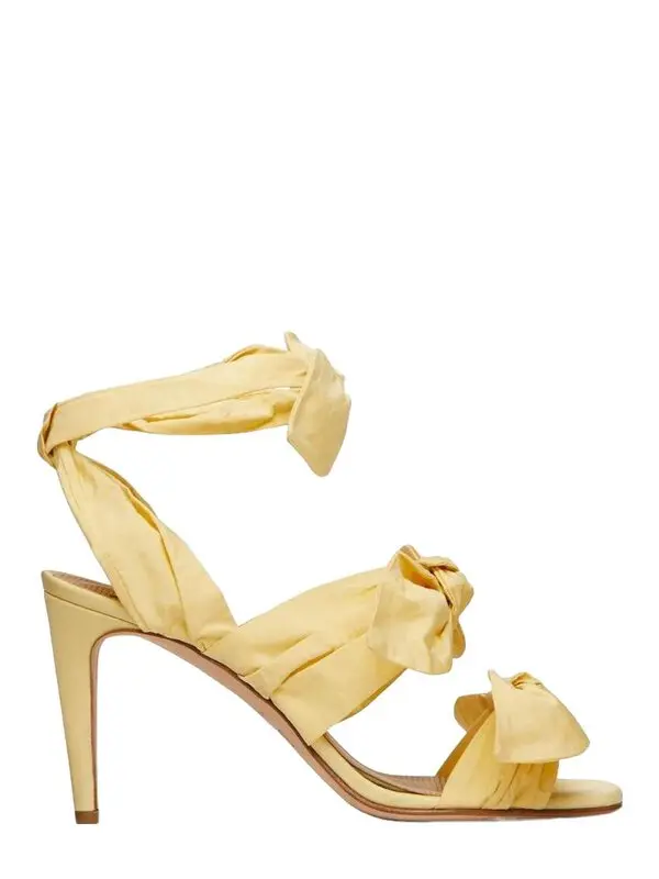 Red Valentino Open Toe Knot Detail High Heel Sandals - Nude