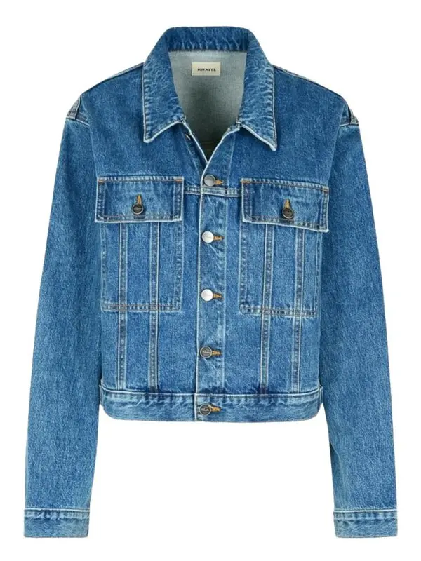 Khaite Saunder Buttoned Denim Jacket - Blue