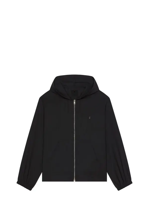 Givenchy 4g Plaque Zip-up Hoodie - Black