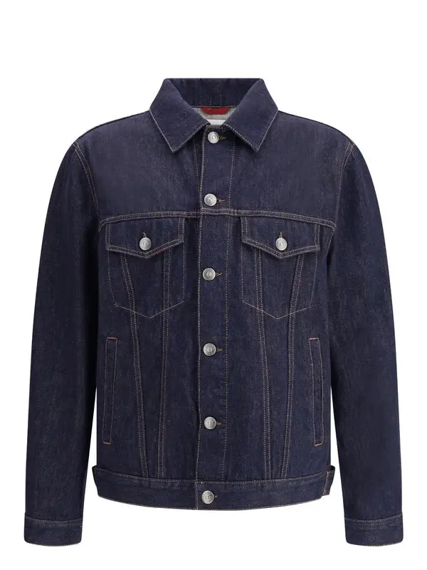 Brunello Cucinelli Cotton Denim Jacket - Dark Denim
