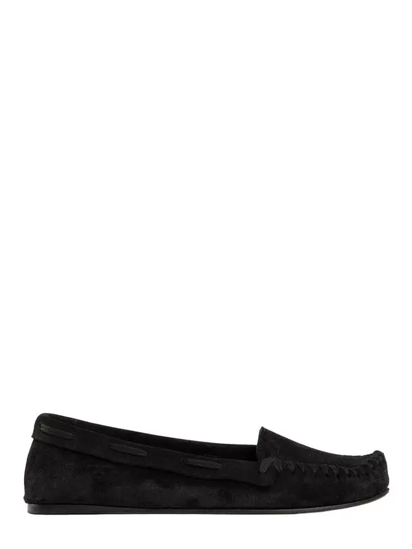 THE ROW Round Toe Slip-on Loafers - Black