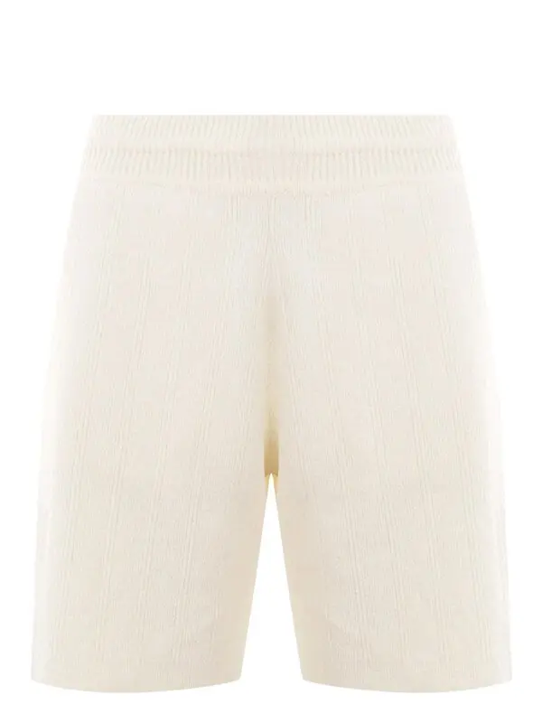 GOLDEN GOOSE Side-striped Terry Shorts - White