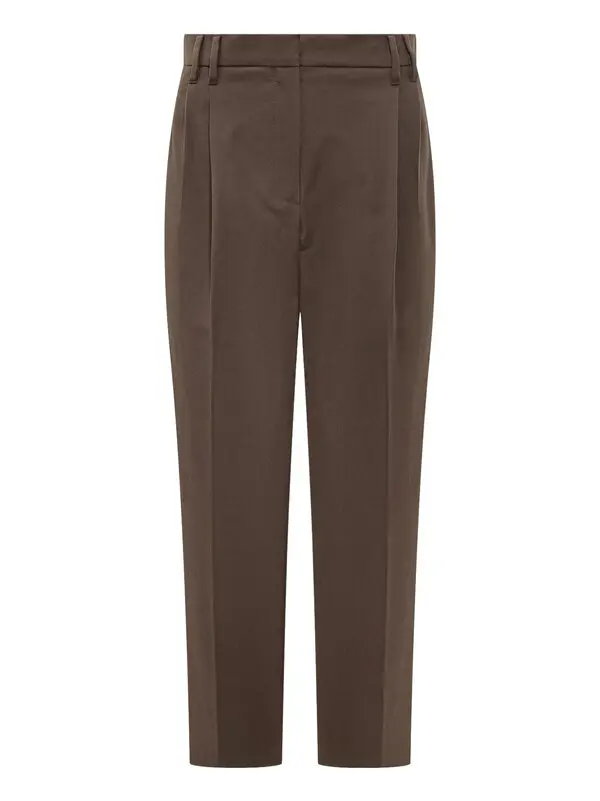 Brunello Cucinelli Pleated-front Tailored Trousers - Brown