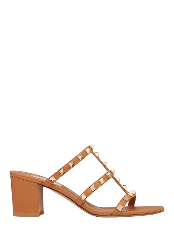 Valentino Garavani Rockstud Open Toe Sandals - Brown