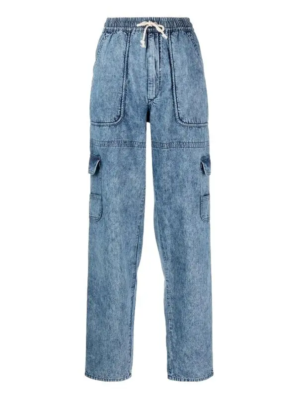Isabel Marant Étoile Viamao Chambray Cargo Pants - Blue