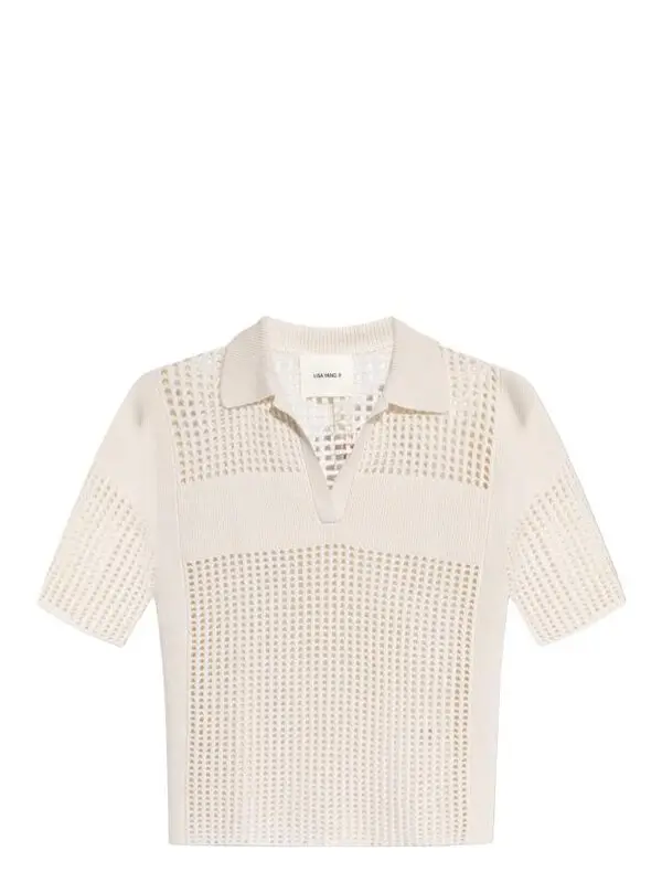 LISA YANG Lei Open-knit Cashmere Top - Cream