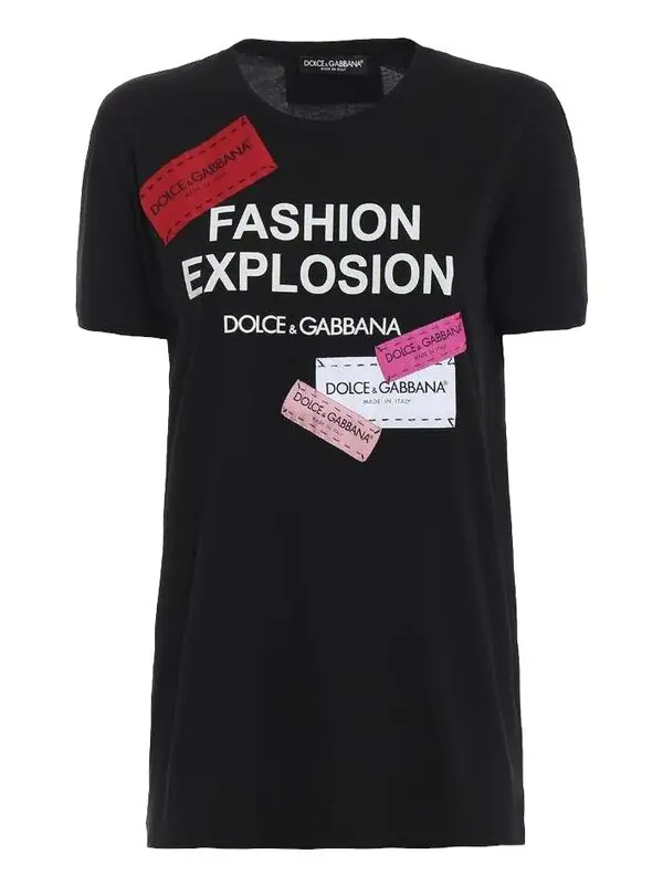 Dolce & Gabbana Graphic Print T-shirt - Black