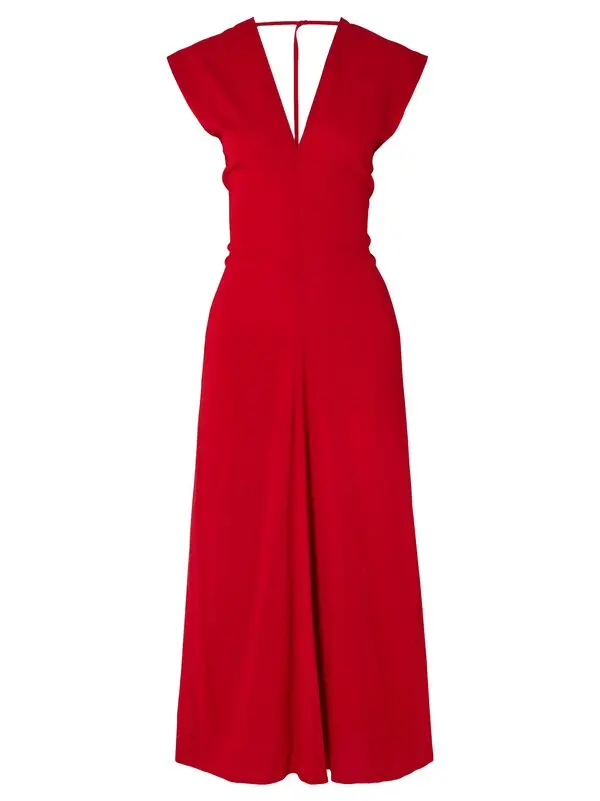 ST. AGNI Draped Maxi Dress With Train - No