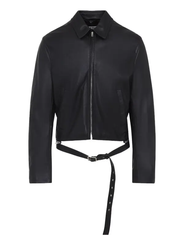 Acne Studios Leather Biker Jacket - Black