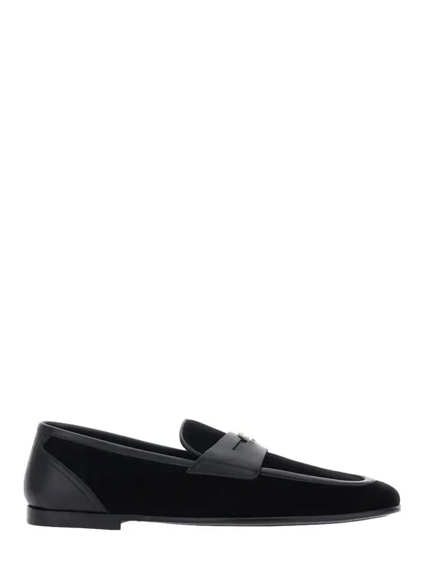 Dolce & Gabbana Logo Plaque Loafers - Black