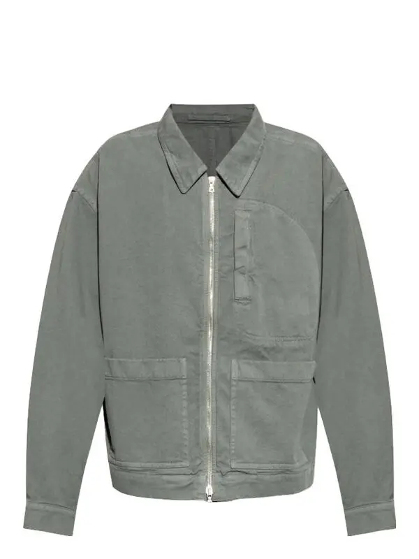 Dries Van Noten Long-sleeved Zip-up Jacket - Gray