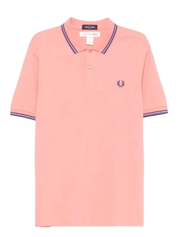 Comme Des Garçons Embroidered Polo Shirt - Pink