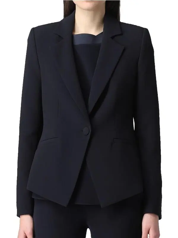 Emporio Armani Single-breasted Blazer - Black