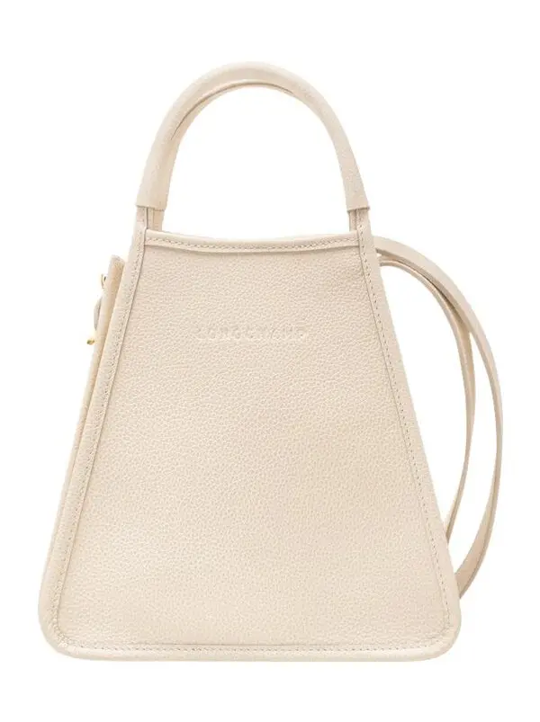 Longchamp Le Foulonné Logo Shoulder Bag - Nude