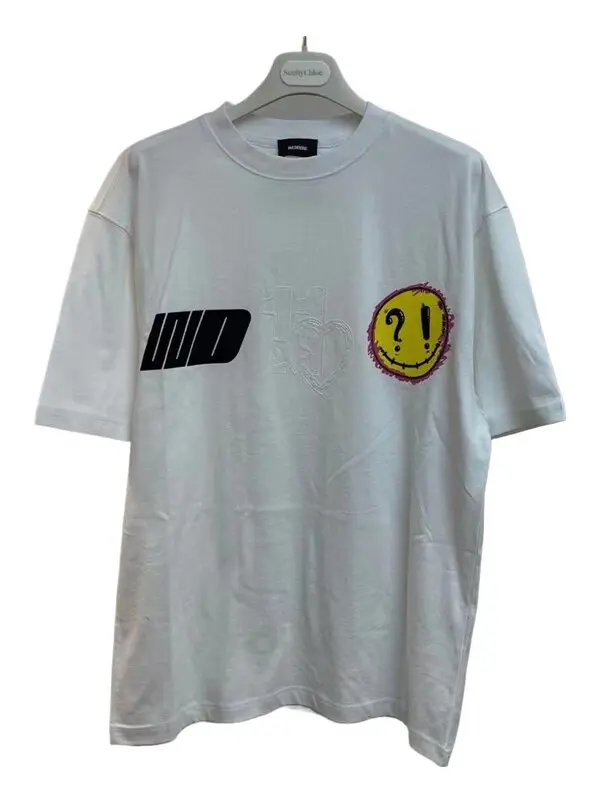 We11Done Logo Printed Pattern Short-sleeved T-shirt - Gray