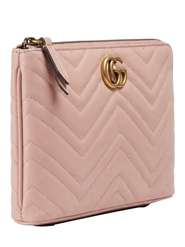 Gucci Gg Marmont Series Hand Pouch - Pink