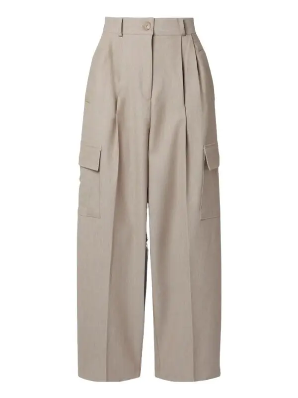THE FRANKIE SHOP Maesa Wide-leg Cargo Pants - Beige