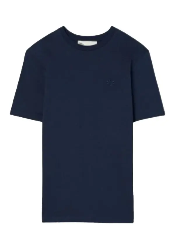 Tory Burch Logo Embroidered Crewneck T-shirt - Black