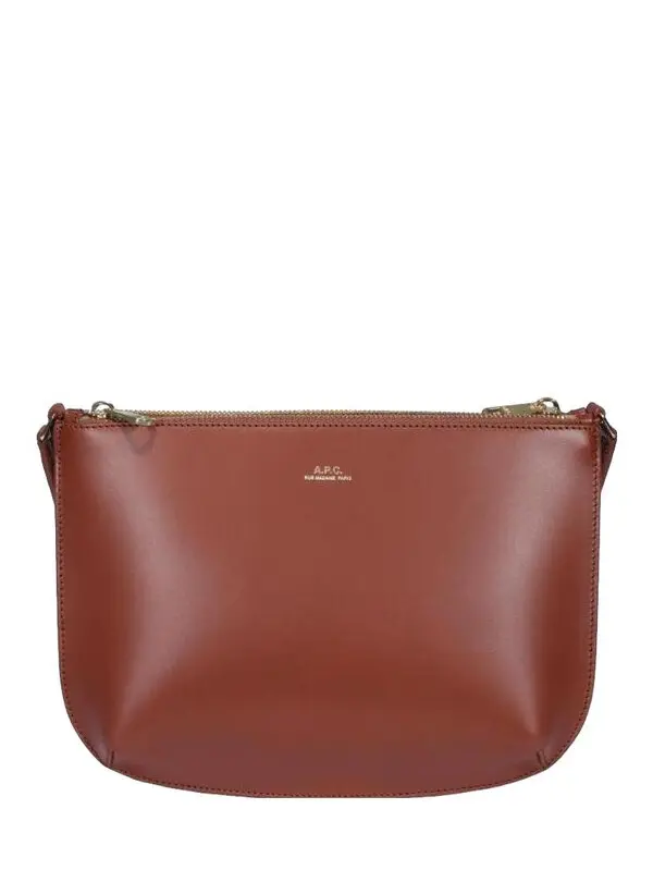 A.p.c. Sarah Logo Crossbody Bag - Brown
