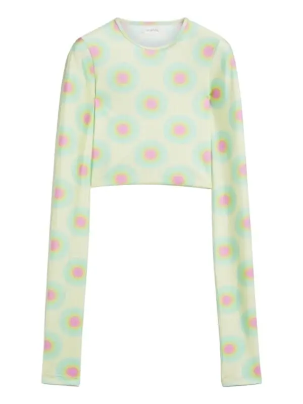 Sportmax Graphic Print Crewneck T-shirt - White