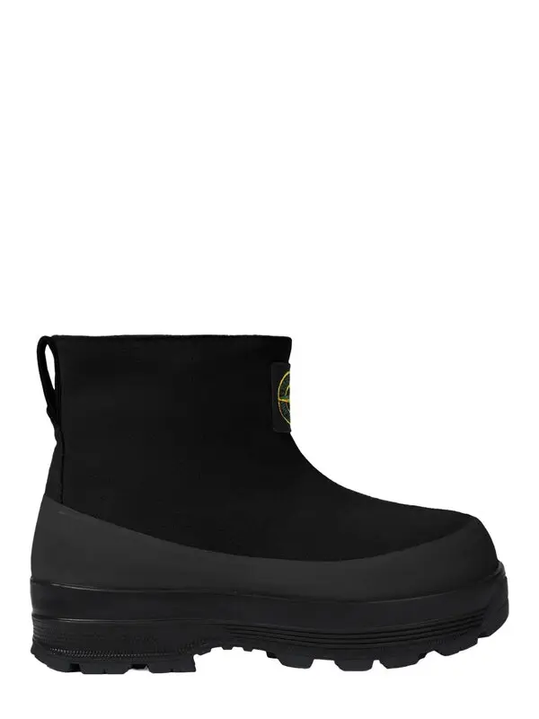 Stone Island Suede Rubber-band Boots - Black