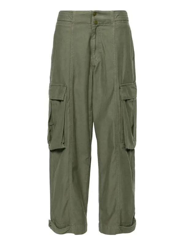 FRAME Wide Leg Cargo Pants - Green
