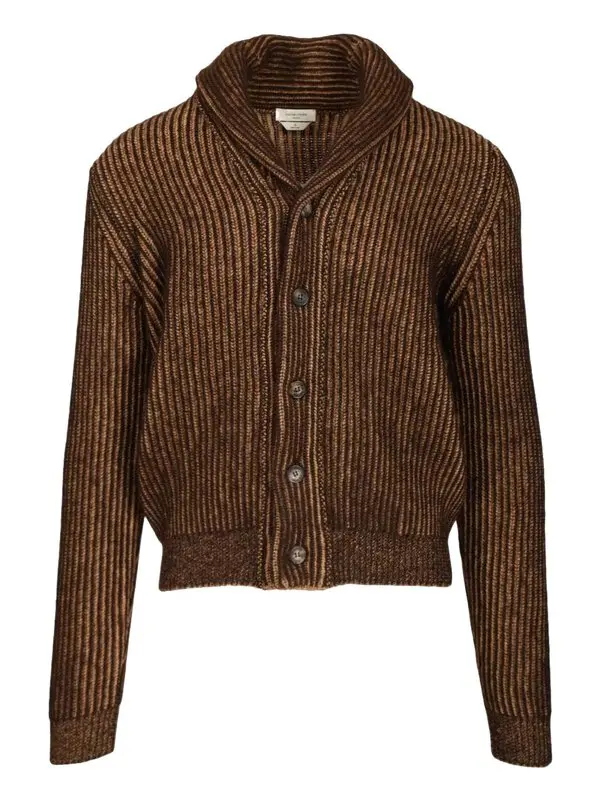 Jacob Cohen Long-sleeved Cardigan With Shawl Collar - Brown
