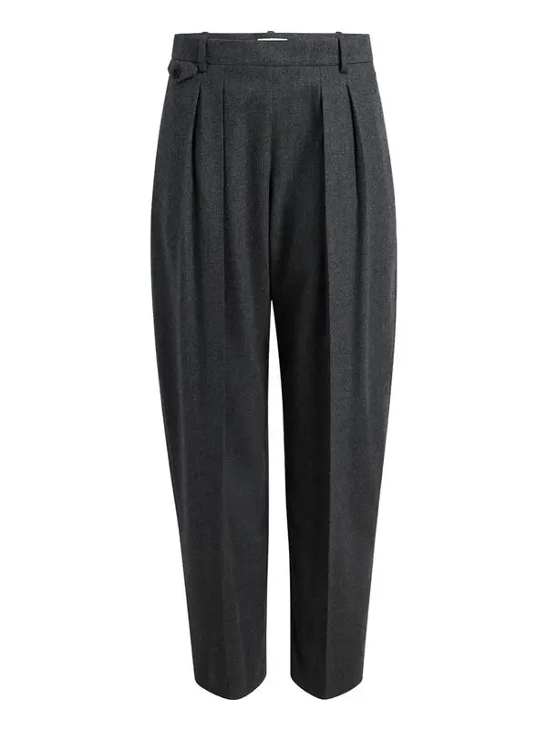 Khaite Dugan Pleated Trousers - Storm